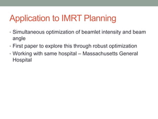 Advanced Optimization Survey Project Presentation: Robust Optimization ...