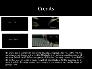 Se7en opening credits analysis | PPTX