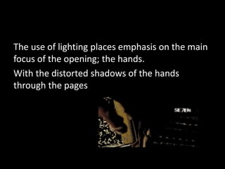 Se7en opening credits analysis | PPTX