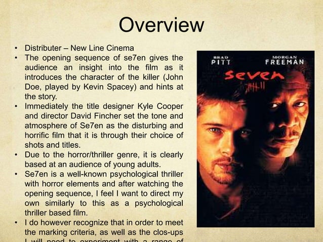 Se7en opening sequence | PPT