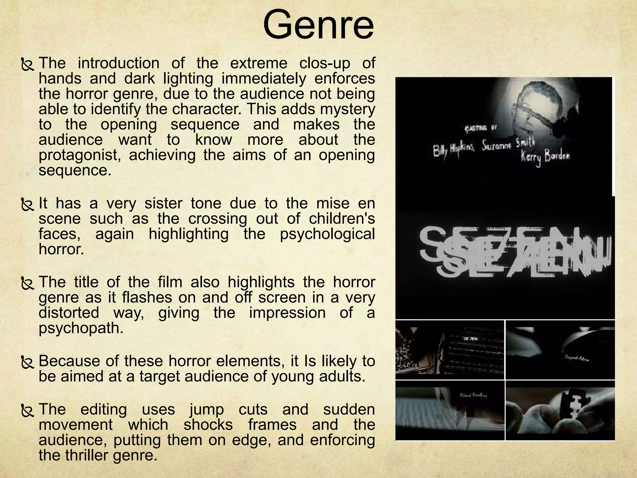 Se7en opening sequence - two new | PPTX