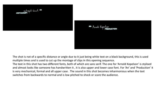 Se7en opening sequence analysis | PPT