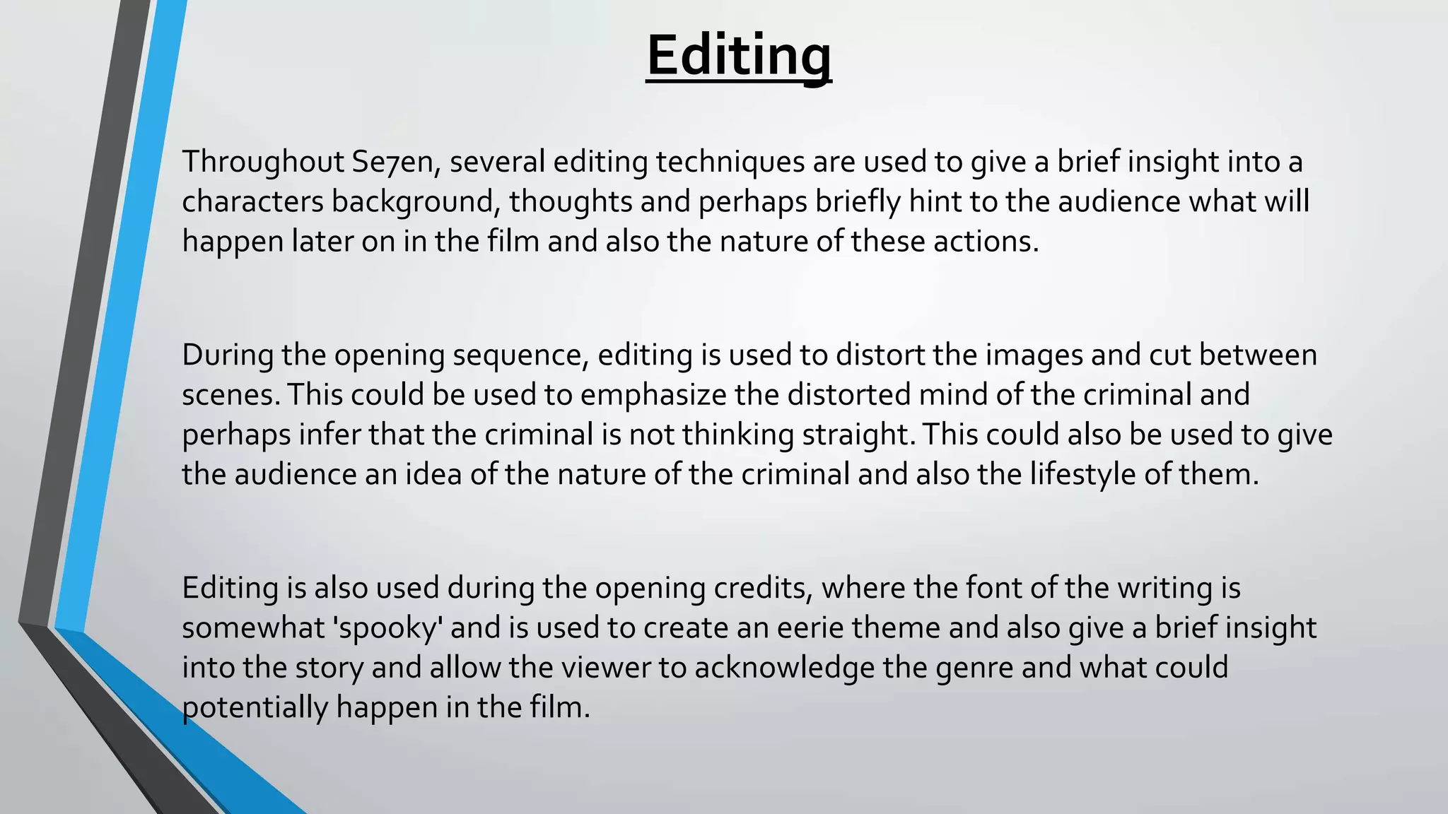 Se7en textual analysis | PPTX