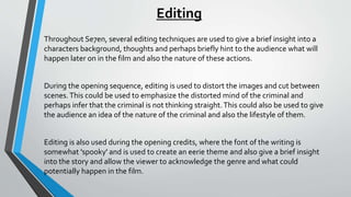 Se7en textual analysis | PPTX
