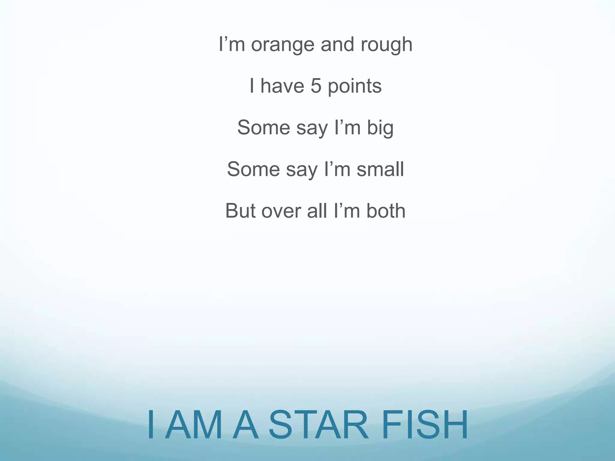 Sea animals poem 5 | PPTX | Fish and Aquariums | Pets