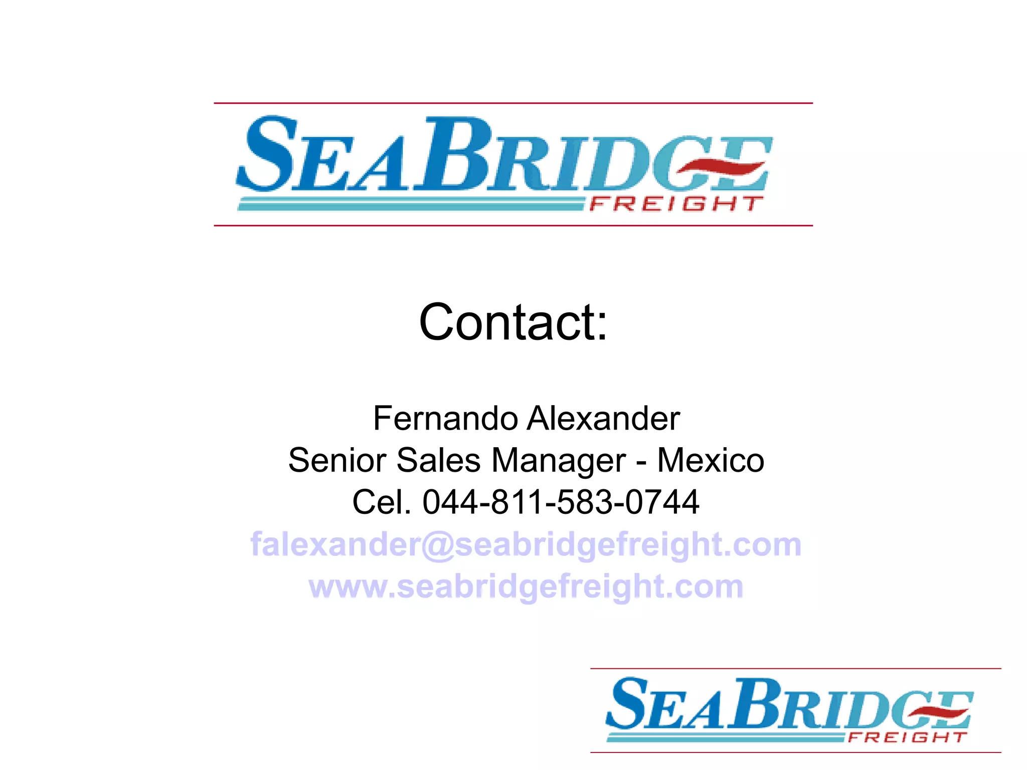 Sea Bridge Freight Slides | PPT