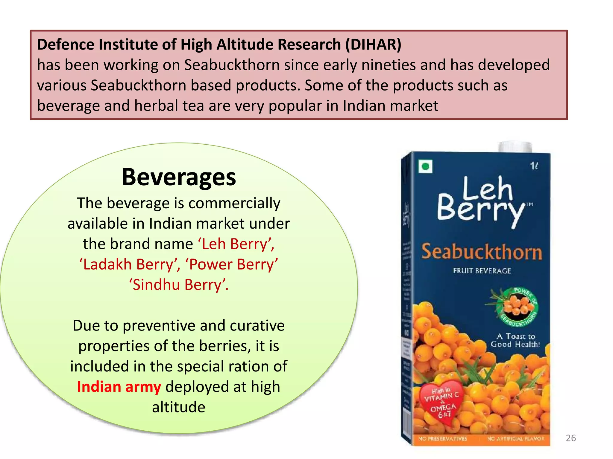 Seabuckthorn: a goldmine crop of western himalayas | PPTX