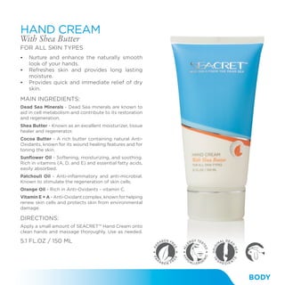 Seacret product book | PDF