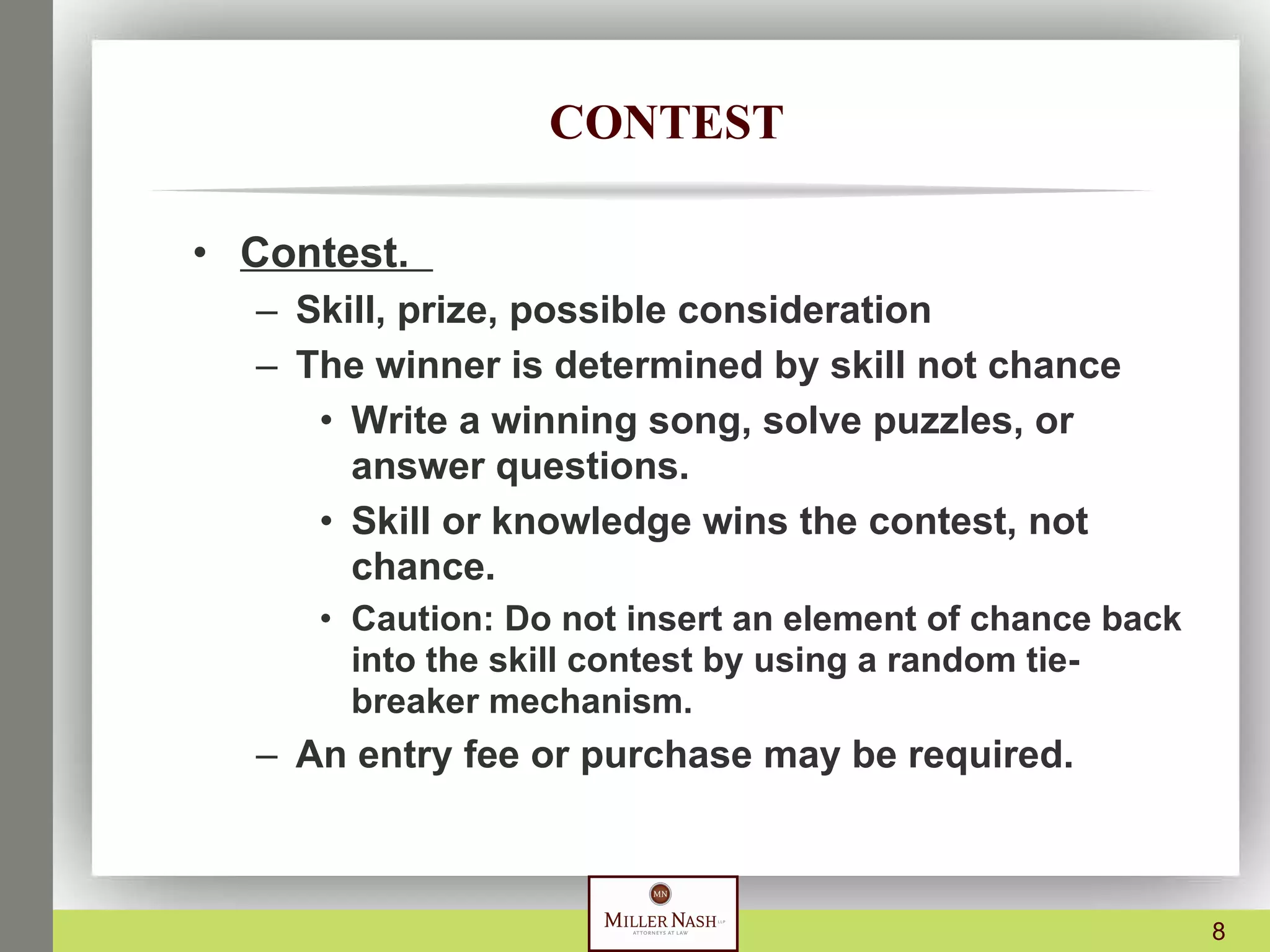 Presentation on Sweepstakes and Contests | PPT | Lotteries and ...