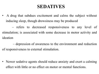 SEADTIVE HYPNOTIC DRUGS PPT 1.pdf hhfvbbh | PDF