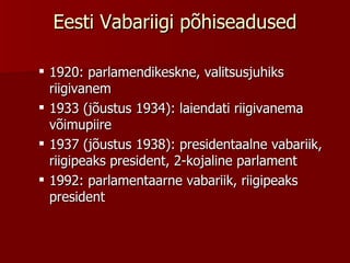 Seadusandlik VõIm | PPT