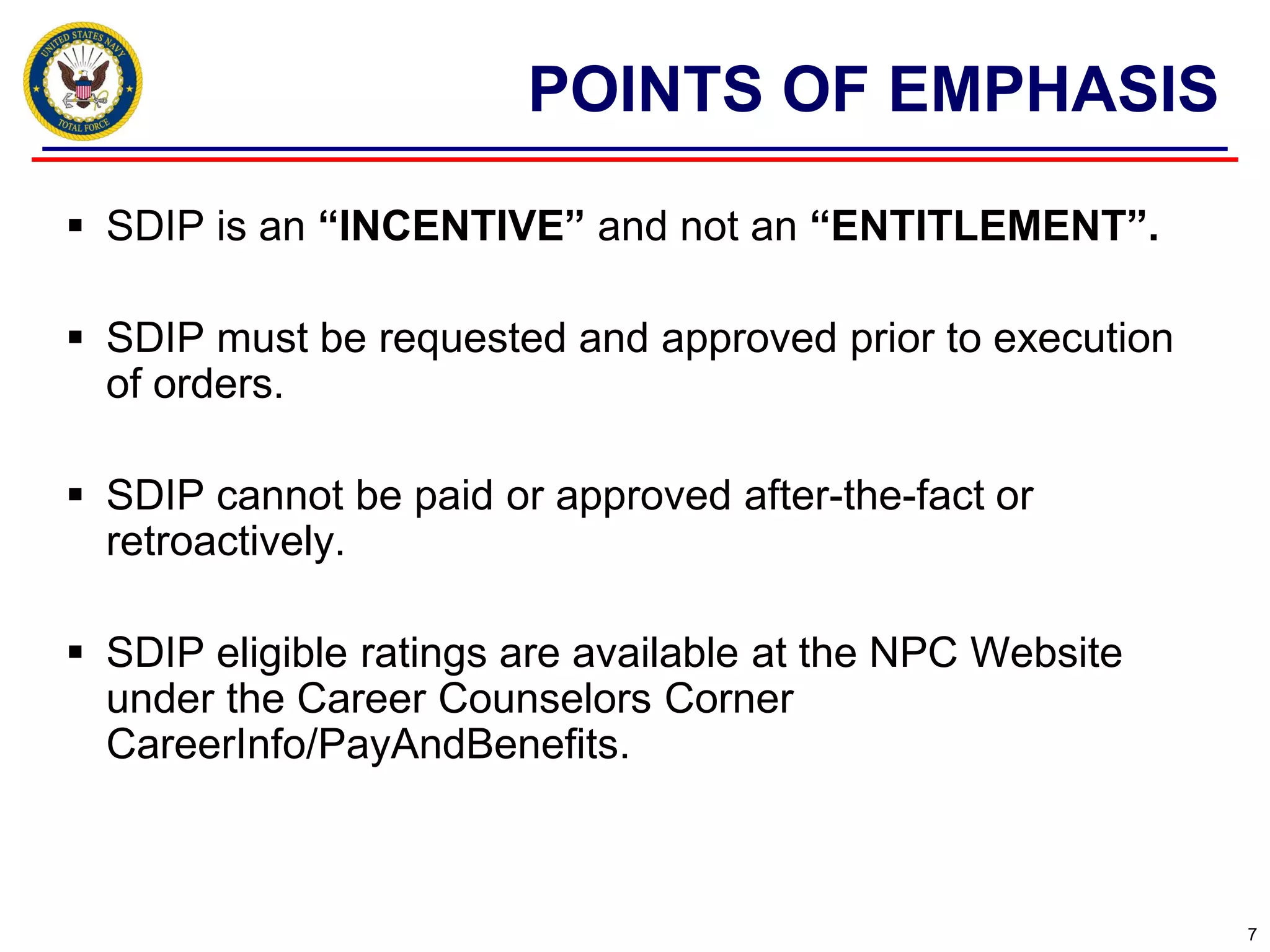 Sea duty incentive pay by joseph ferdinand | PDF