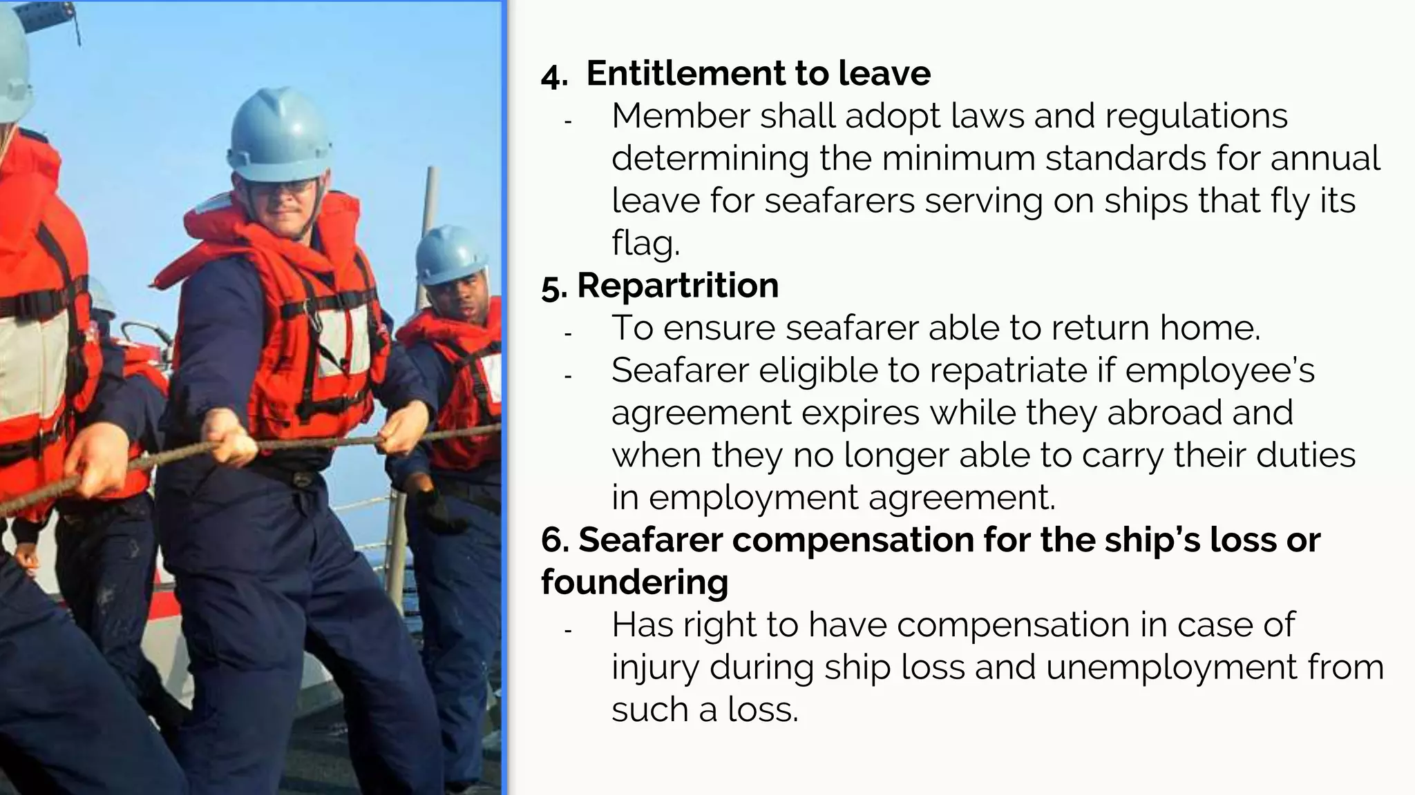 Seafarer right under ilo convention | PPTX