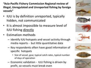 Case examples of IUU fishing in the Asian region – links to Port State ...