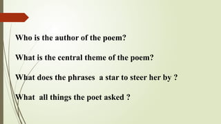 Sea fever.pptx A poem by John Masefield | PPT