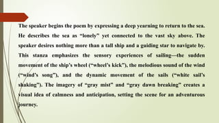 Sea fever.pptx A poem by John Masefield | PPT