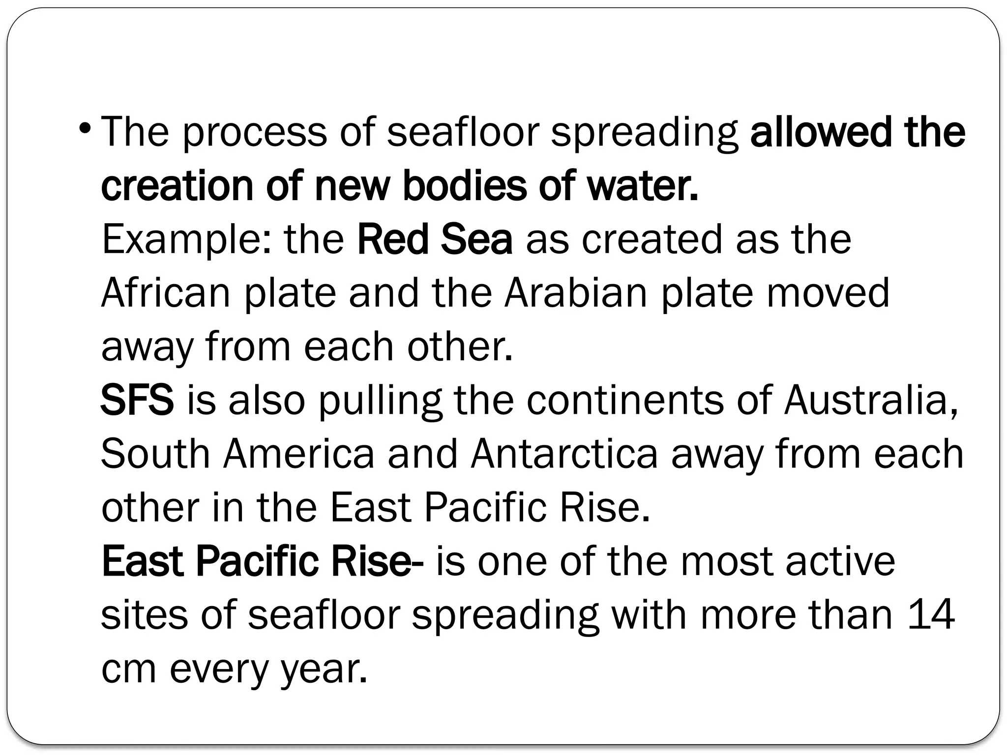 Topic/ Lesson for sea floor spreading and the explanation | PPTX