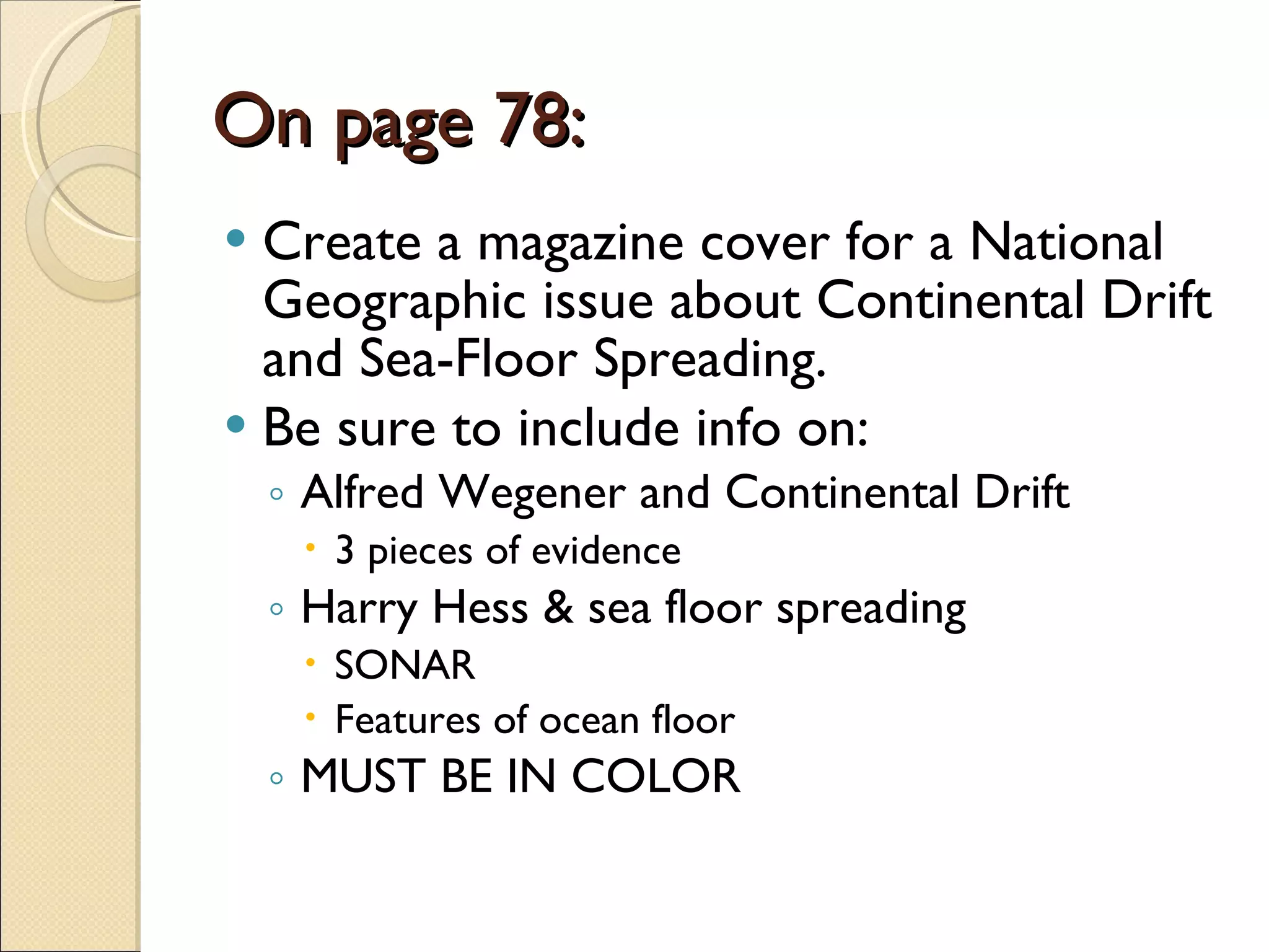 Sea Floor Spreading | PPT