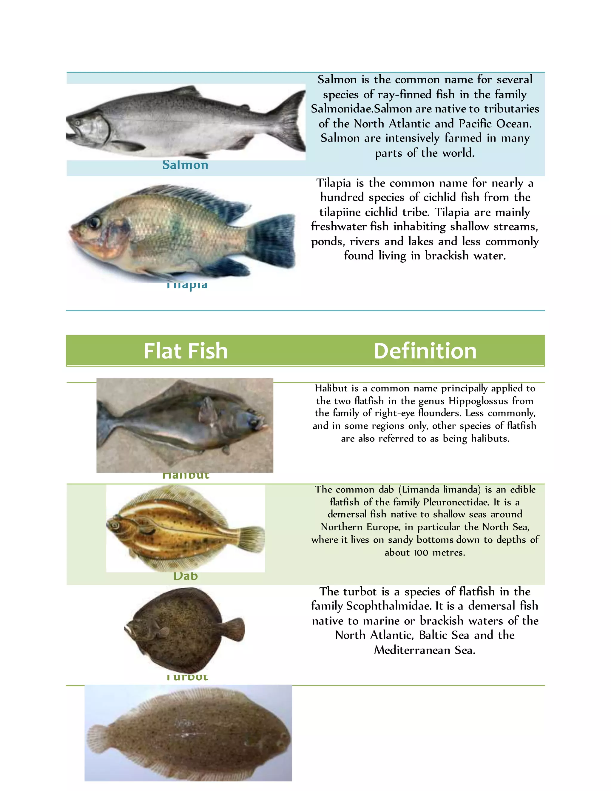 Types of Seafoods - TLE 10 | DOCX