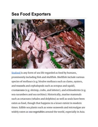 Sea food exporters | PDF