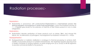 SEAFOOD IRRADIATION – TECHNOLOGY AND APPLICATION.pptx