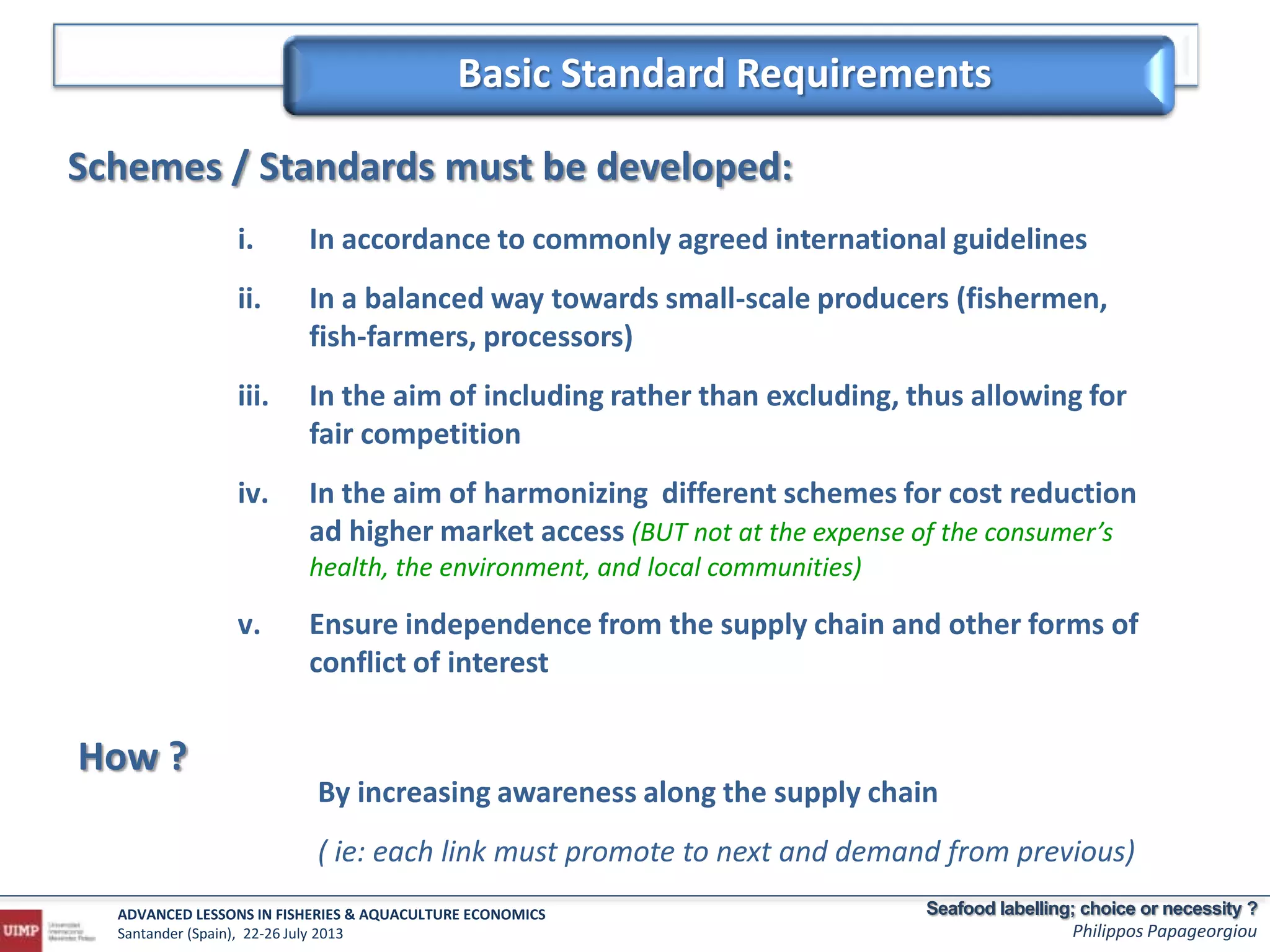Seafood labelling; choice or necessity | PPT