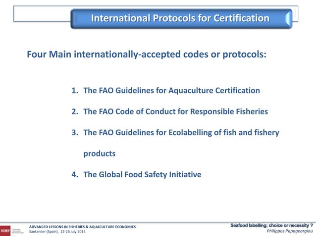 Seafood labelling; choice or necessity | PPT
