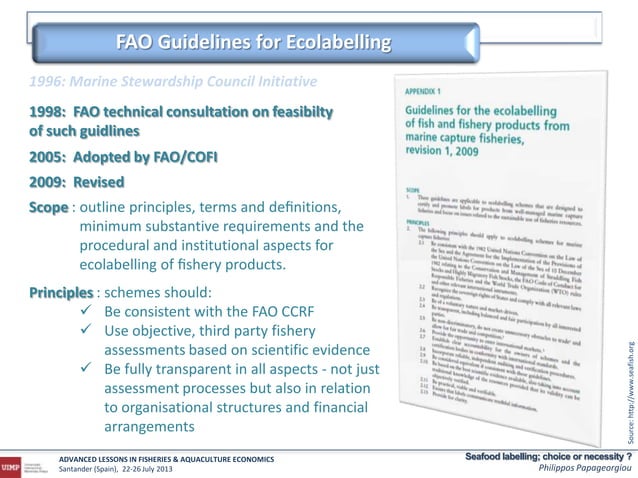 Seafood labelling; choice or necessity | PPT
