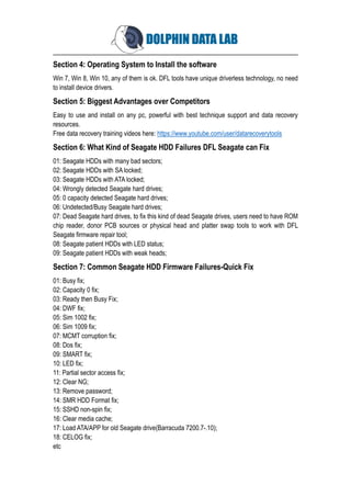 Seagate HDD Firmware Repair Tool Datasheet 2024 | PDF