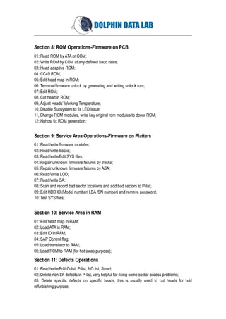 Seagate HDD Firmware Repair Tool Datasheet 2024 | PDF