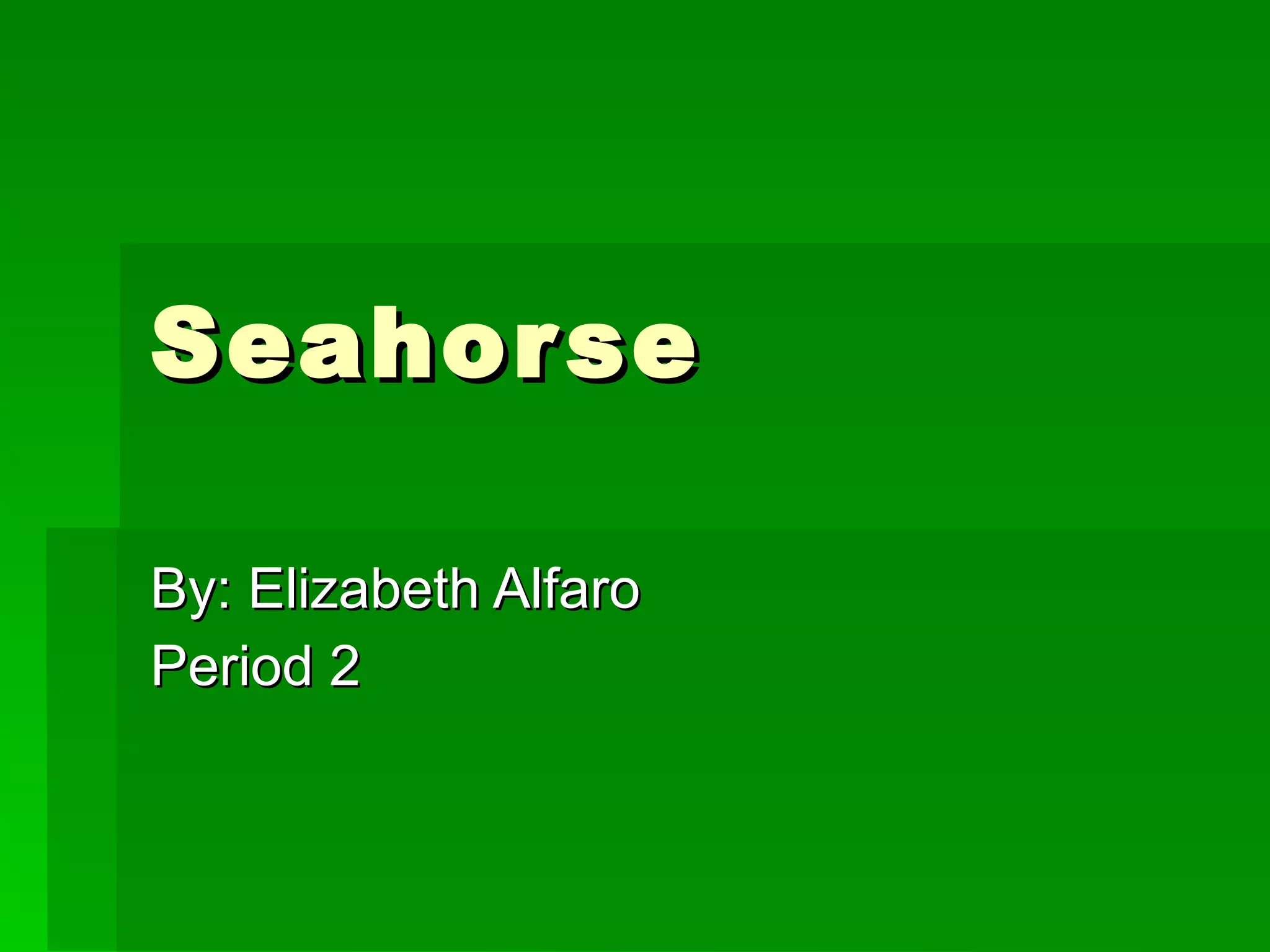 Seahorse elizabeth alfaro period2 | PPT