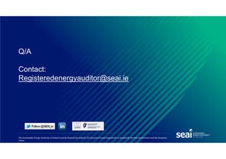 SEAI Support Scheme Energy Audits - Briefing | PDF