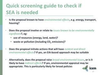 Introduction to Strategic Environmental Assessment | PPTX