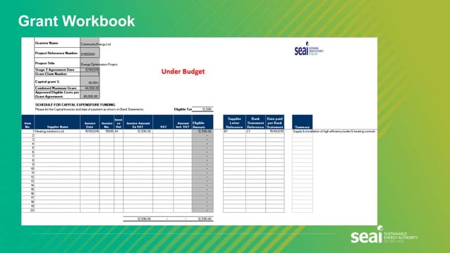 SEAI EXEED Stage 1 Grant Payment Process webinar | PPT