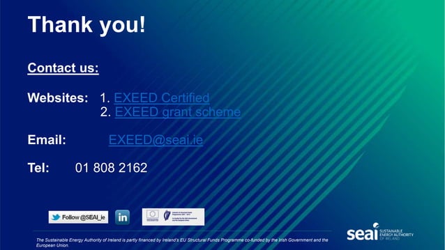 SEAI EXEED Stage 1 Grant Payment Process webinar | PPT