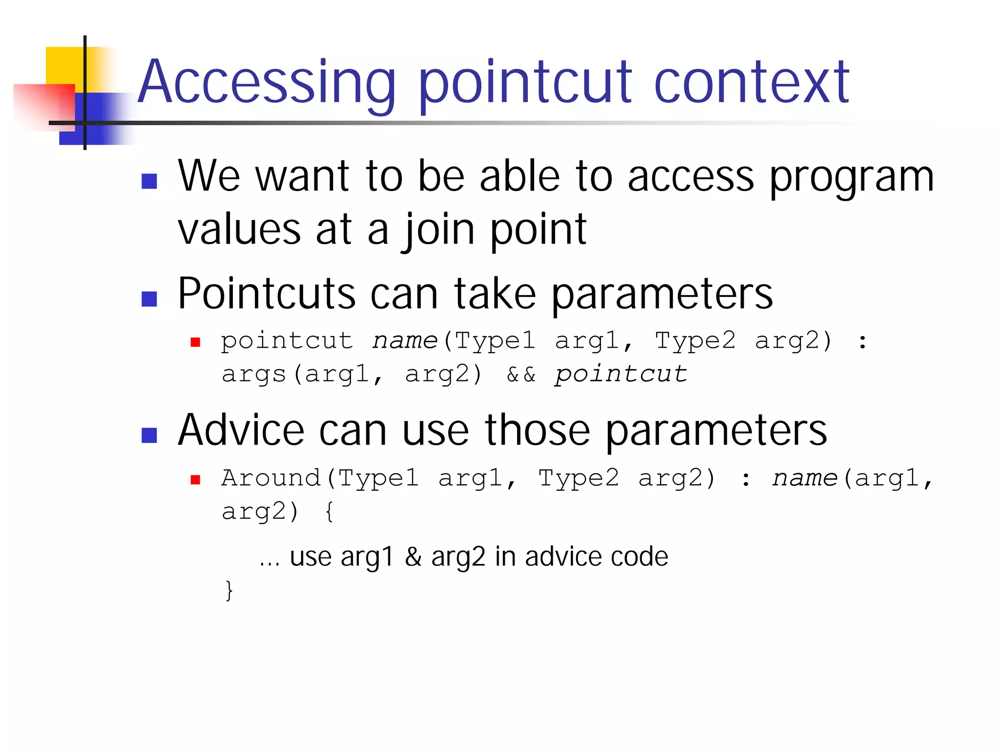 Seajug Dec 2001 Aspect Oriented Programming With Aspectj Ppt