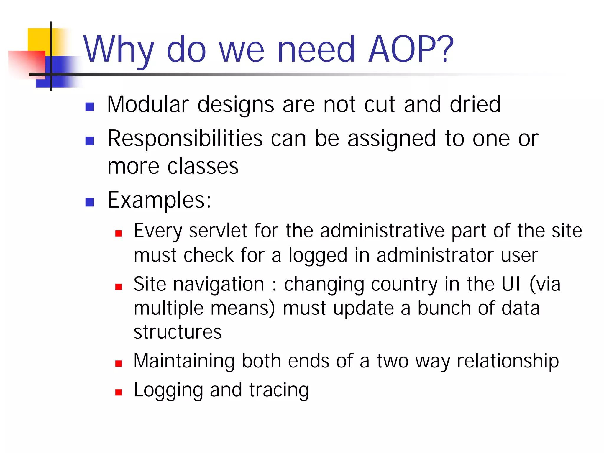 Seajug Dec 2001 Aspect Oriented Programming With Aspectj Ppt
