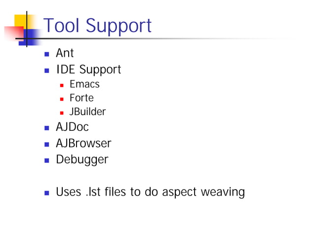Seajug Dec 2001 Aspect Oriented Programming With Aspectj Ppt