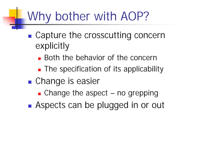 Seajug Dec 2001 Aspect Oriented Programming With Aspectj Ppt