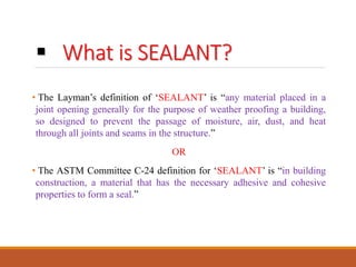 Construction Sealants | PPT