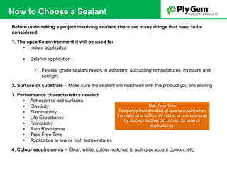 Sealants & foam 101 | PDF