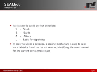 Seal bot - Demolition Derby 2012 Winner | PDF | Track and Field | Sports