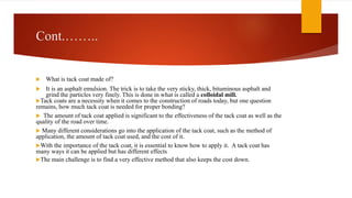 Seal coat,prime coat and tack coat | PPTX | Home Improvement | Home ...