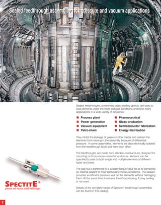 Sealed Vacuum and Pressure Feedthrough Fittings | PDF