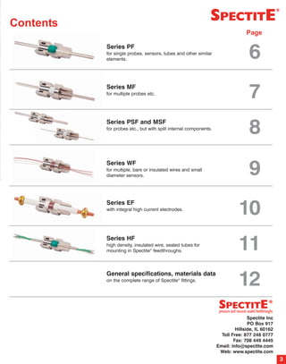Sealed Vacuum and Pressure Feedthrough Fittings | PDF