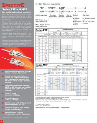Sealed Vacuum and Pressure Feedthrough Fittings | PDF
