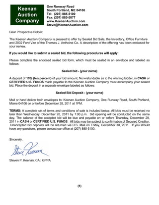 Sealed bid package | PDF