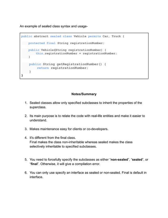 Sealed classes java | PDF | Programming Languages | Computing
