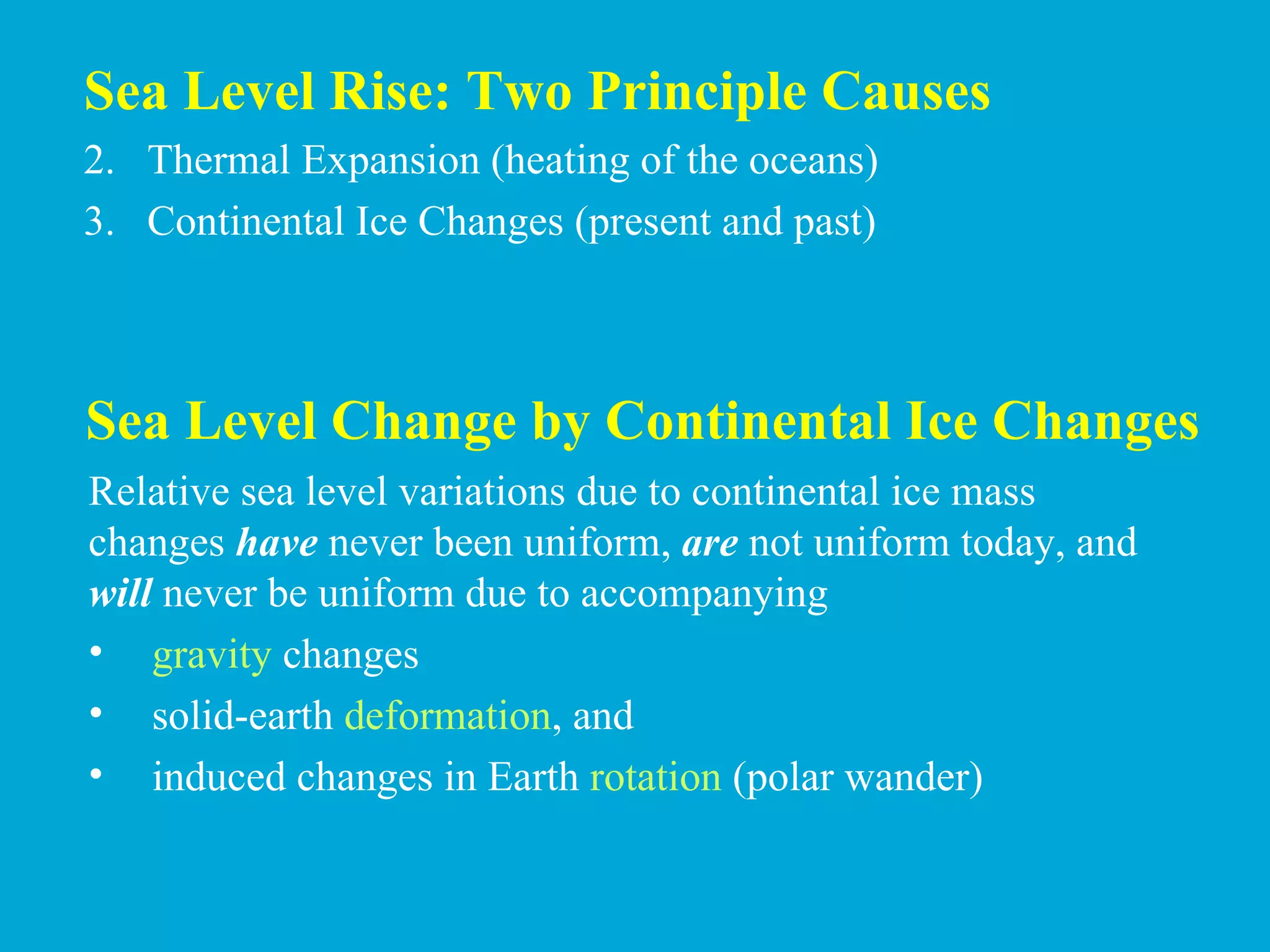 Sea level rise | PPT