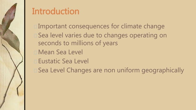 Sea level rise | PPT